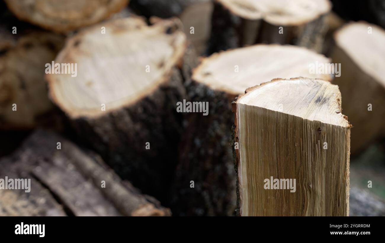 Chopping ax log in slow hi-res stock photography and images - Alamy