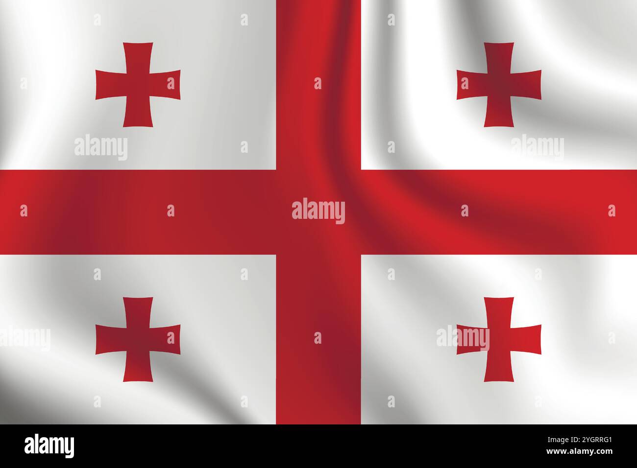 Flag of Georgia. Georgian national symbol in official colors. Template ...