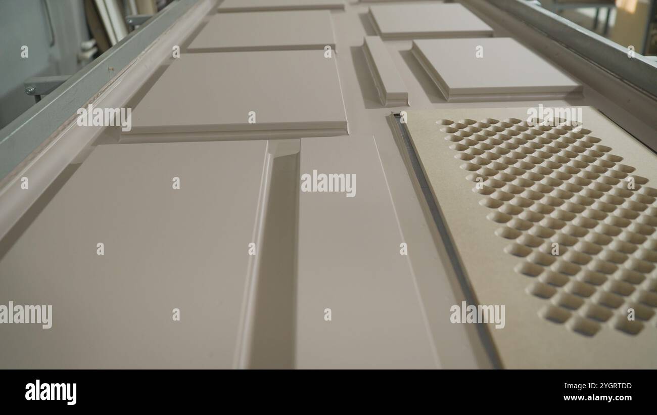 MDF panels covered with film, furniture production. MDF panels for ...