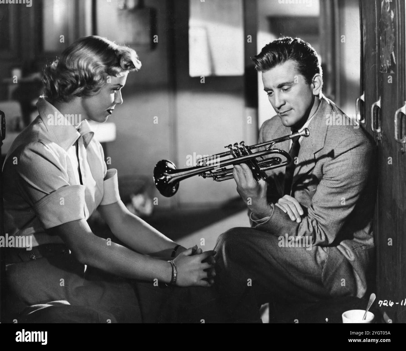DORIS DAY and KIRK DOUGLAS in a scene from YOUNG MAN WITH A HORN 1950 ...