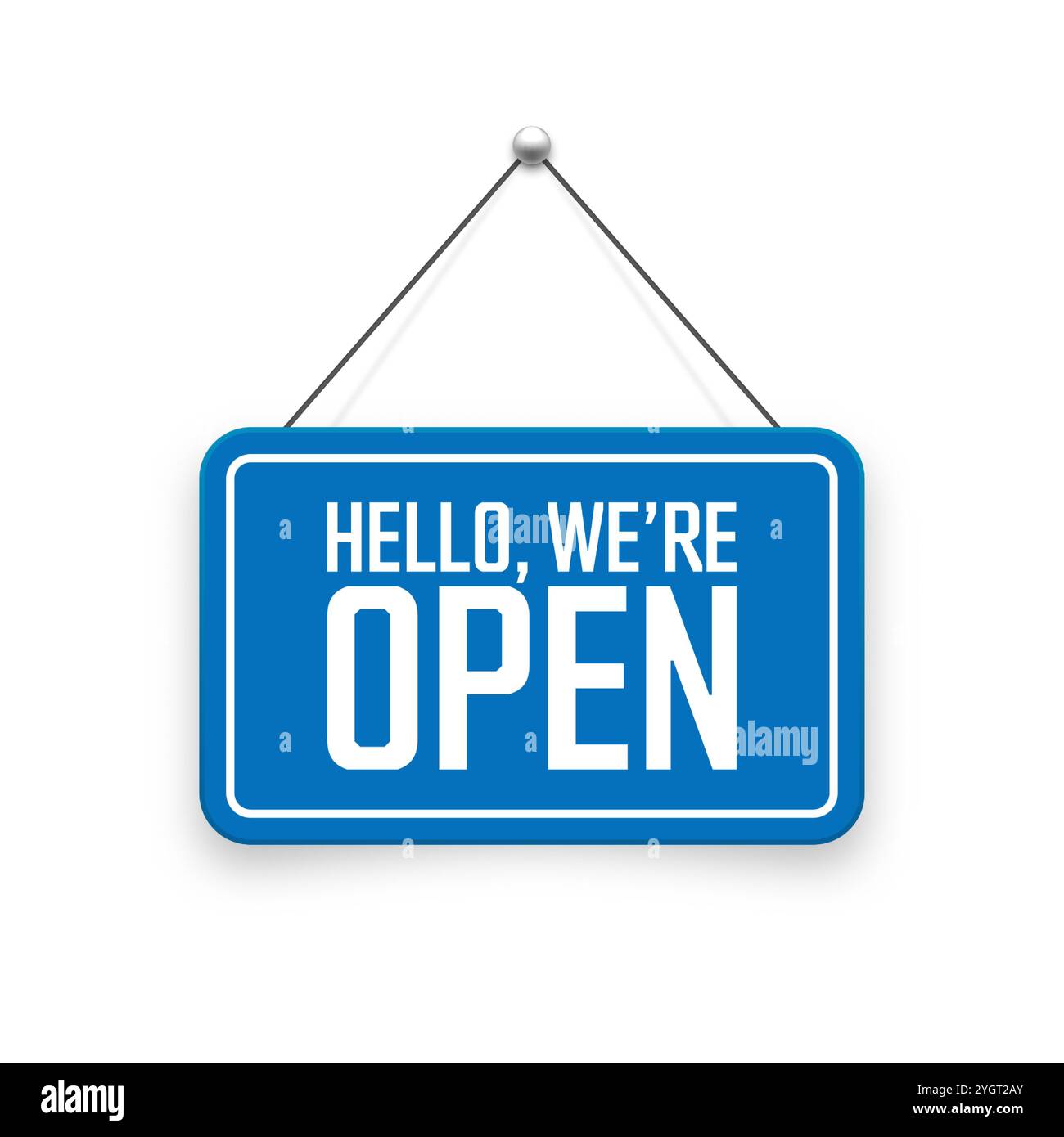 Realistic open hanging signboard. Vintage door sign for cafe ...