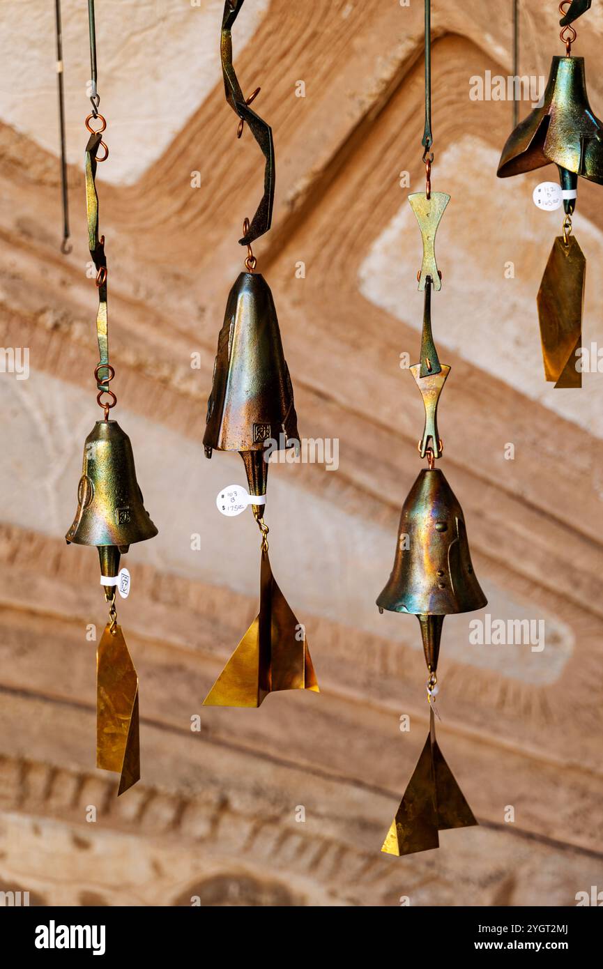Bronze bells; Cosanti; gallery and studio of now deceased Italian ...