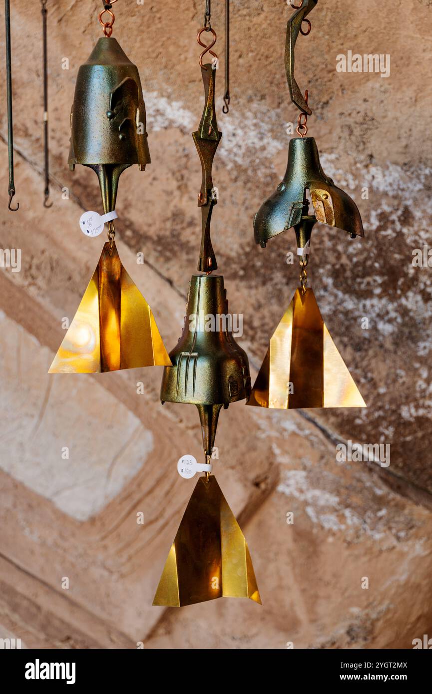 Bronze bells; Cosanti; gallery and studio of now deceased Italian ...