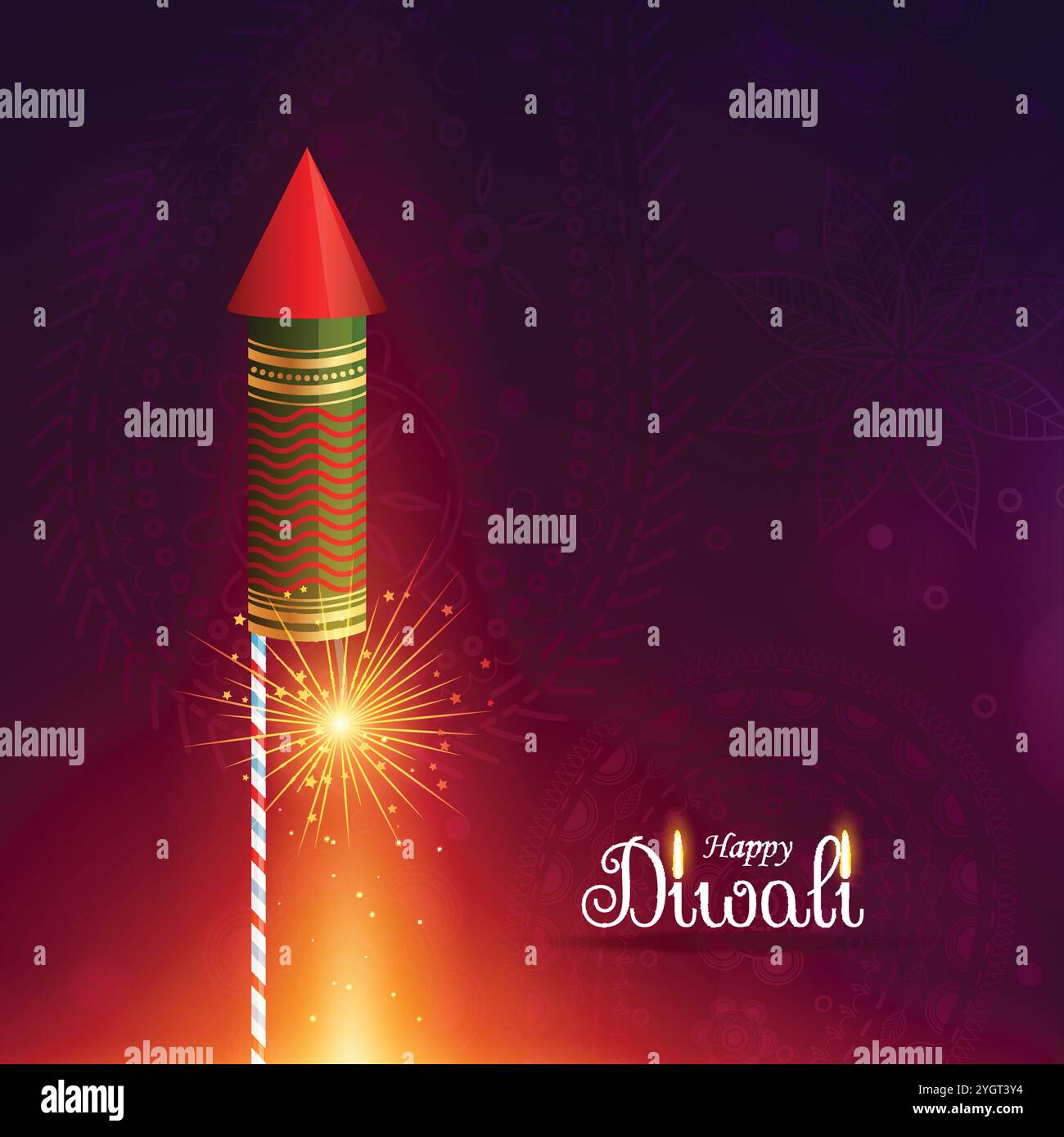 diwali cracket rocket with sparkle Stock Vector Image & Art - Alamy