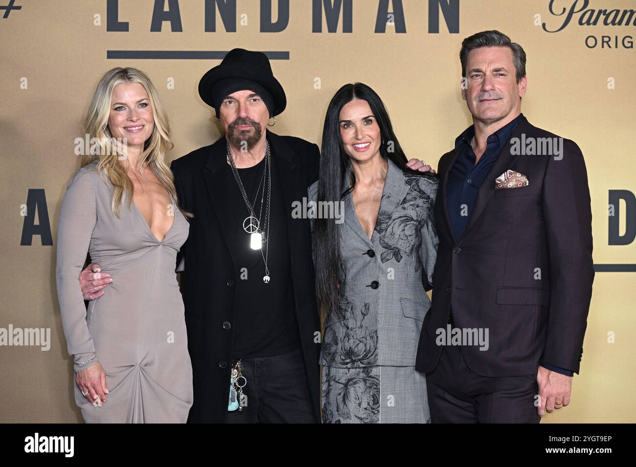 London, UK. November 8th, 2024. Ali Larter, Billy Bob Thornton, Demi Moore and Jon Hamm ...