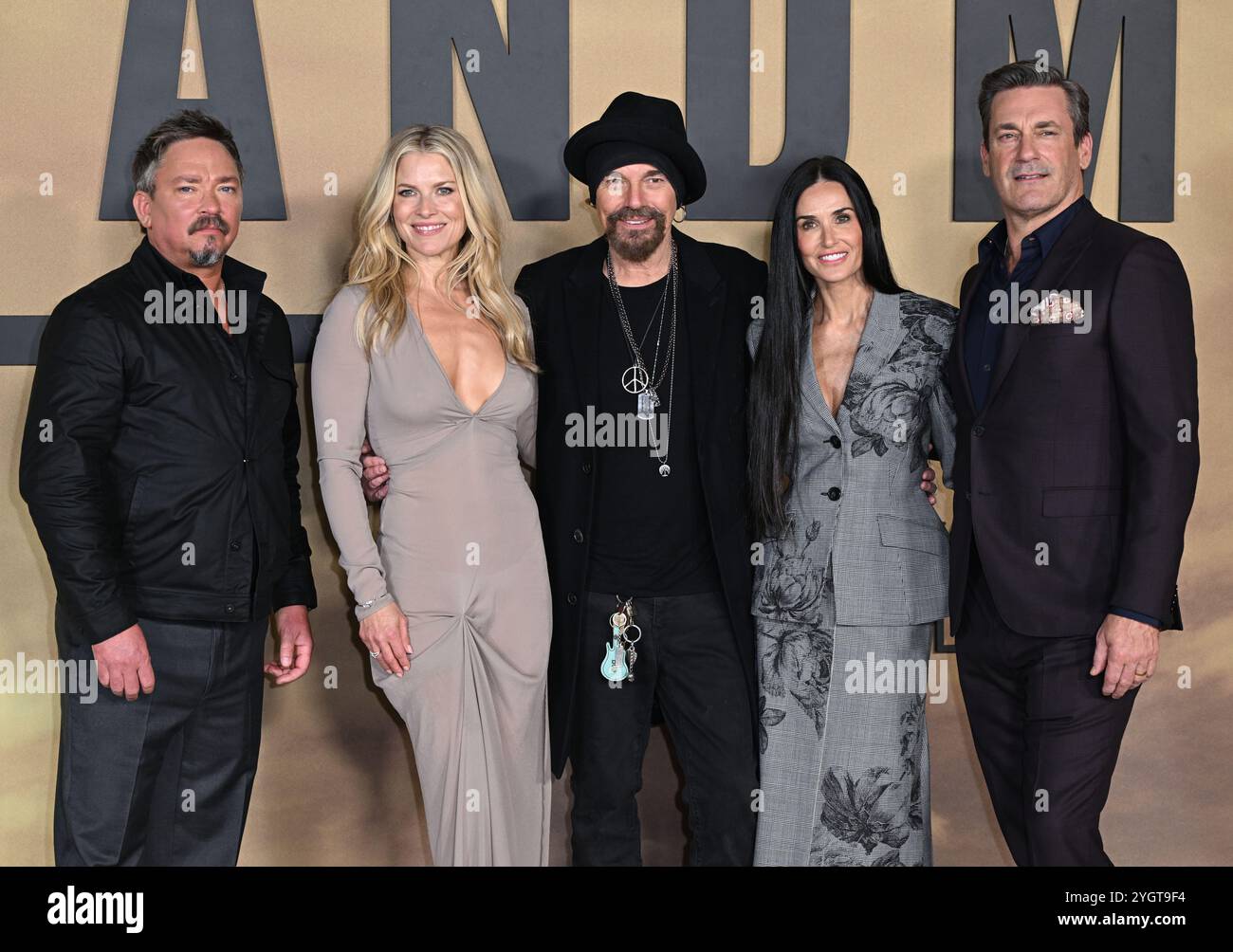 London, UK. November 8th, 2024. James Jordan, Ali Larter, Billy Bob Thornton, Demi Moore and Jon ...