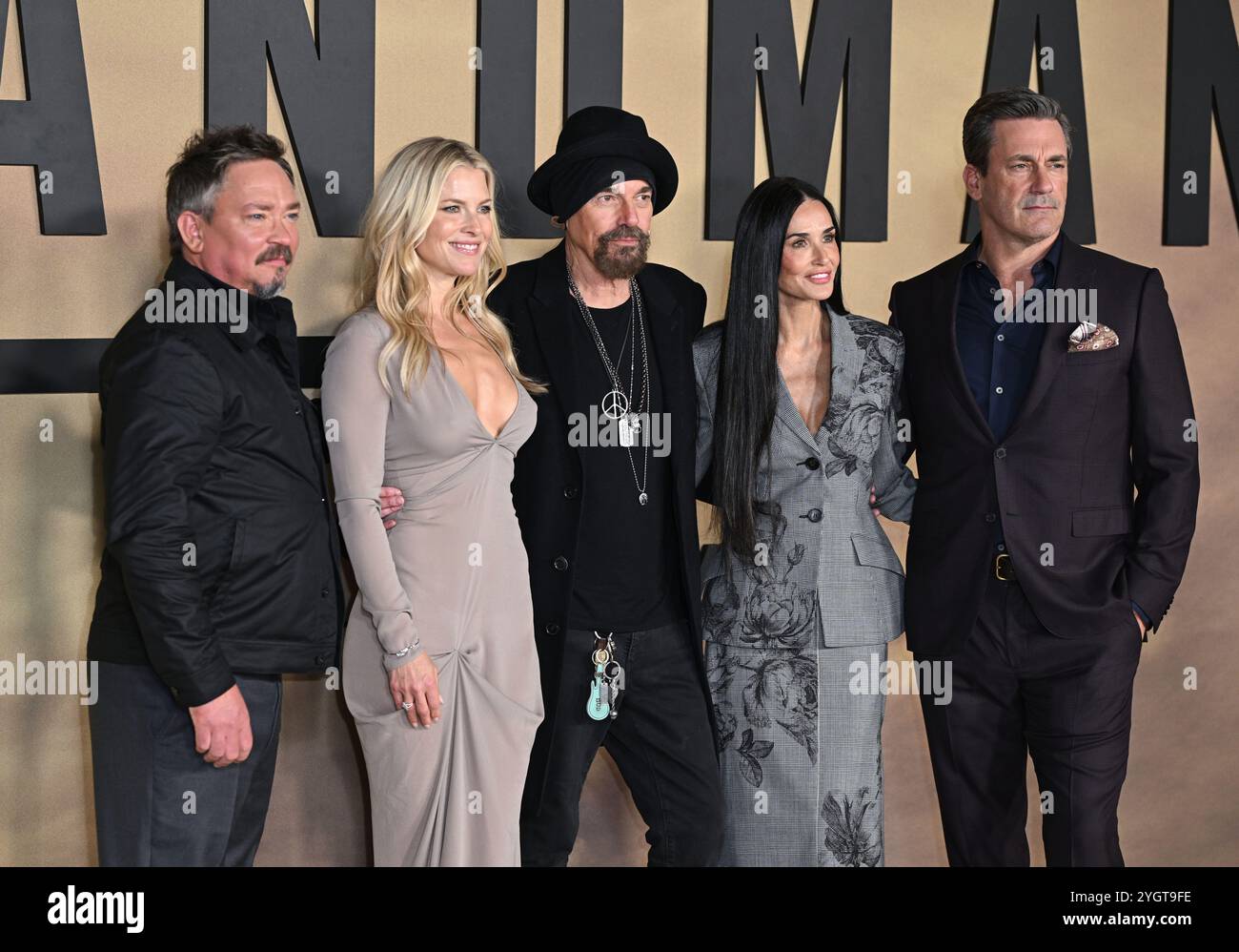 London, UK. November 8th, 2024. James Jordan, Ali Larter, Billy Bob Thornton, Demi Moore and Jon ...