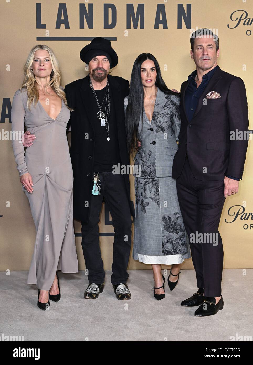 London, UK. November 8th, 2024. Ali Larter, Billy Bob Thornton, Demi Moore and Jon Hamm ...