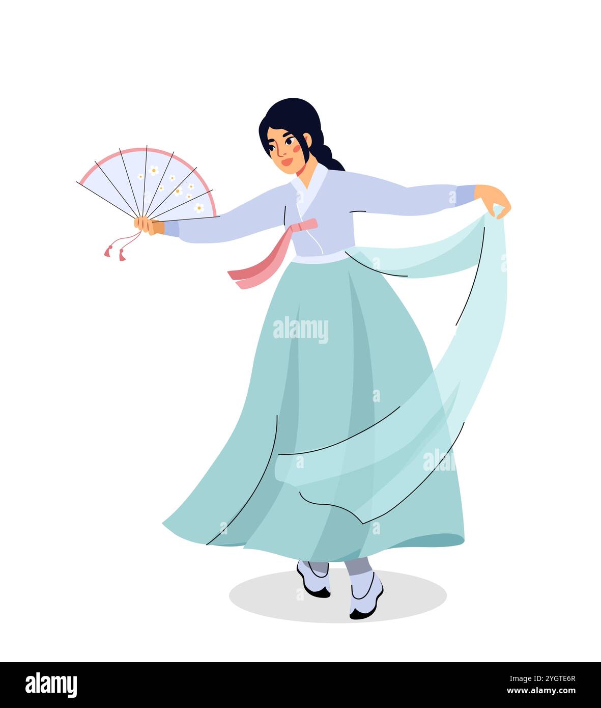 Blue fan dancer Stock Vector Images - Alamy