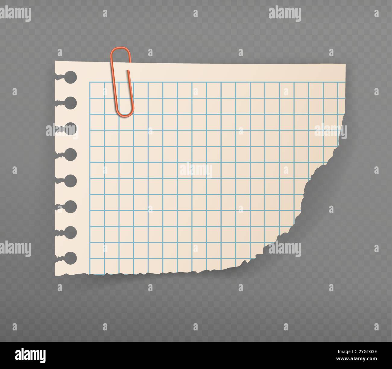 Realistic note sticky. Checkered notepad list, memo. Organizing ...