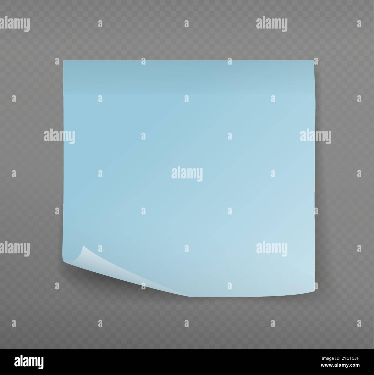 Realistic note sticky. Blue notepad and to do list, memo. Time ...