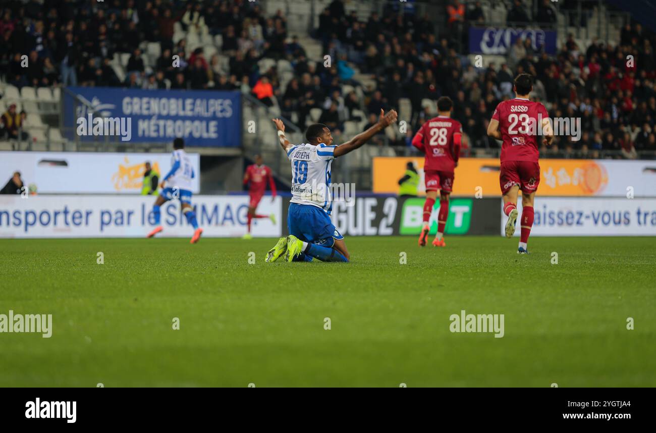 Joseph Lenny (19 Grenoble) in action during Ligue 2 BKT 2024-2025 game ...