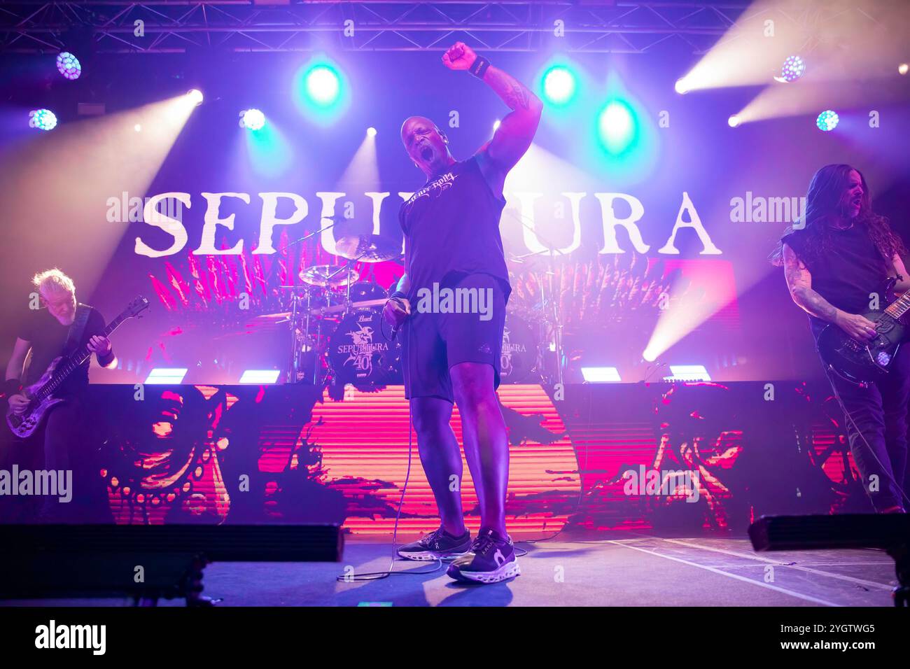 Manchester, England, 8th November, 2024. Sepultura playing at ...