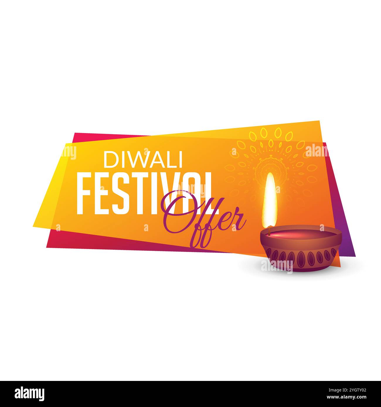 diwali festival offers voucher banner design background Stock Vector ...