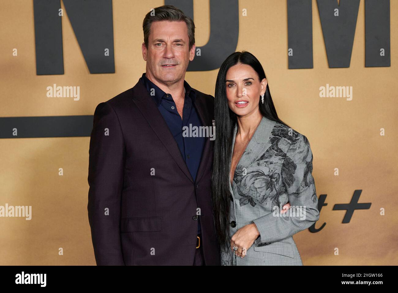 London, UK . 8 November, 2024 . Jon Hamm, Demi Moore pictured at the UK ...
