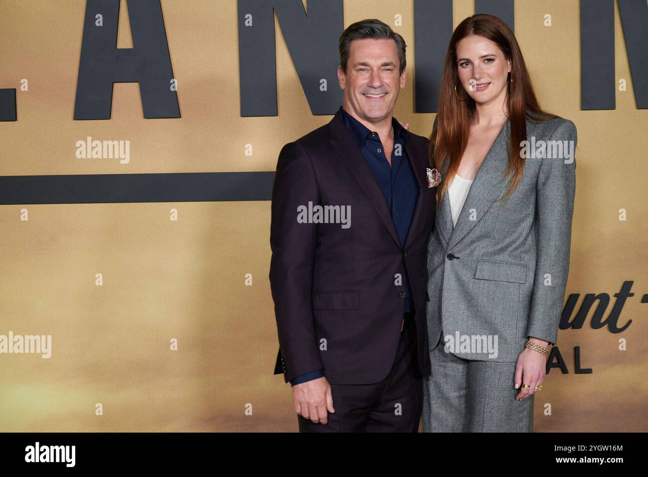 London, UK . 8 November, 2024 . Jon Hamm, Anna Osceola pictured at the ...