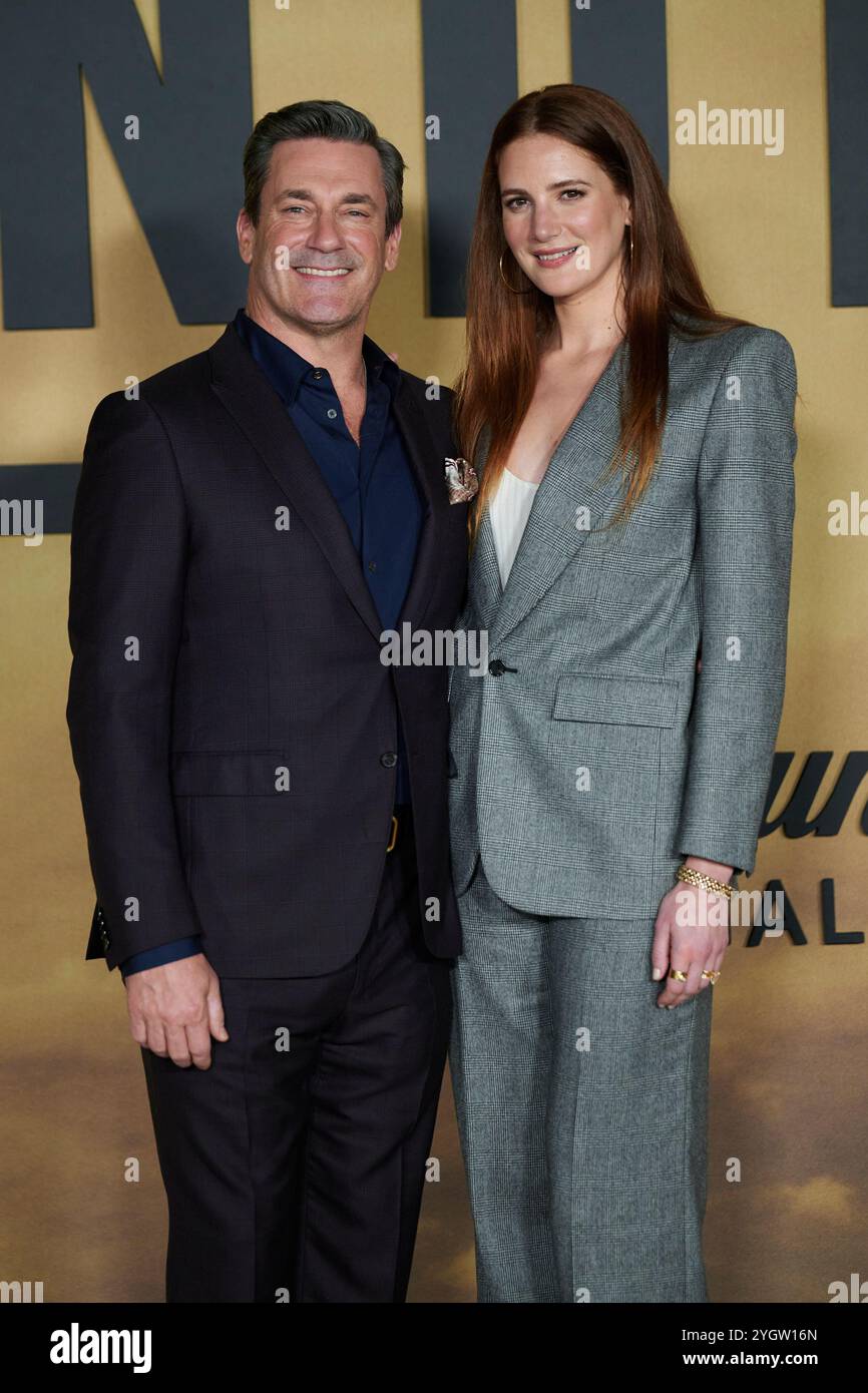 London, UK . 8 November, 2024 . Jon Hamm, Anna Osceola pictured at the ...