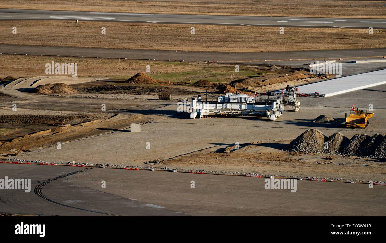 A runway construction site at Travis Air Force Base, California, Nov. 7 ...