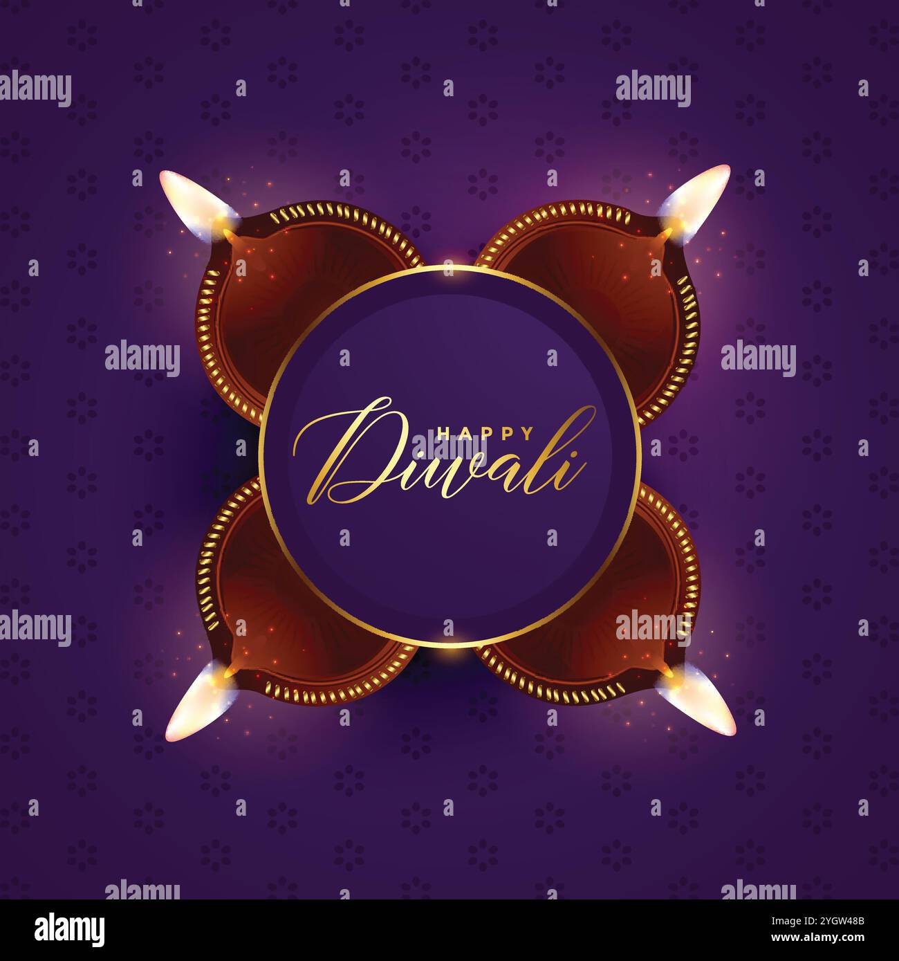 lovely diwali festival celebration card design Stock Vector Image & Art ...