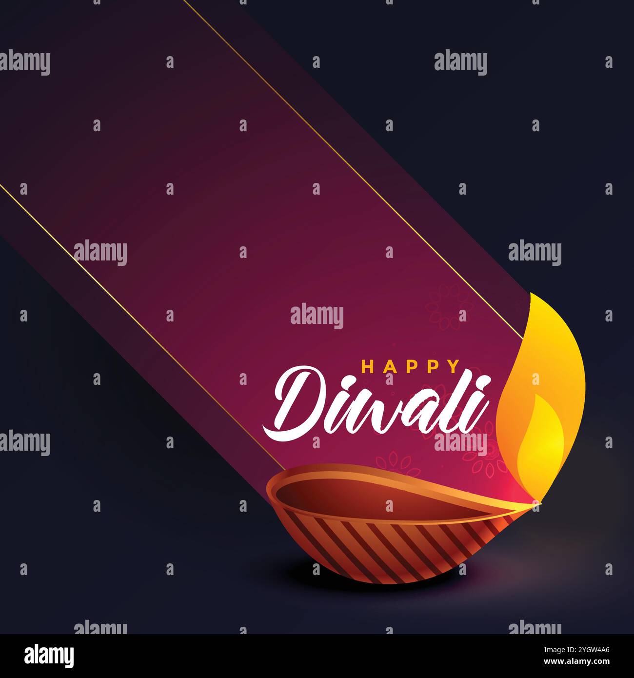 stylish diwali festival creative card design Stock Vector Image & Art ...
