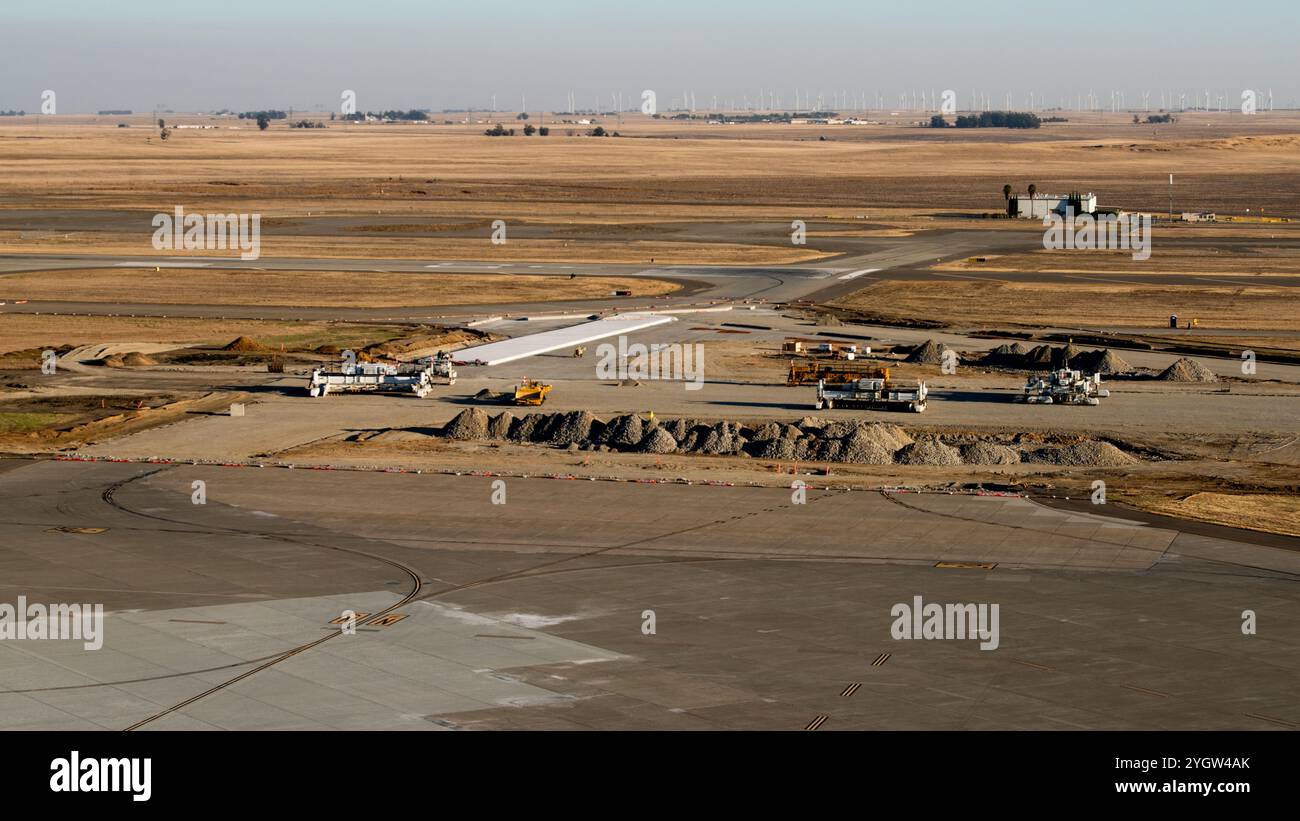 A runway construction site at Travis Air Force Base, California, Nov. 7 ...