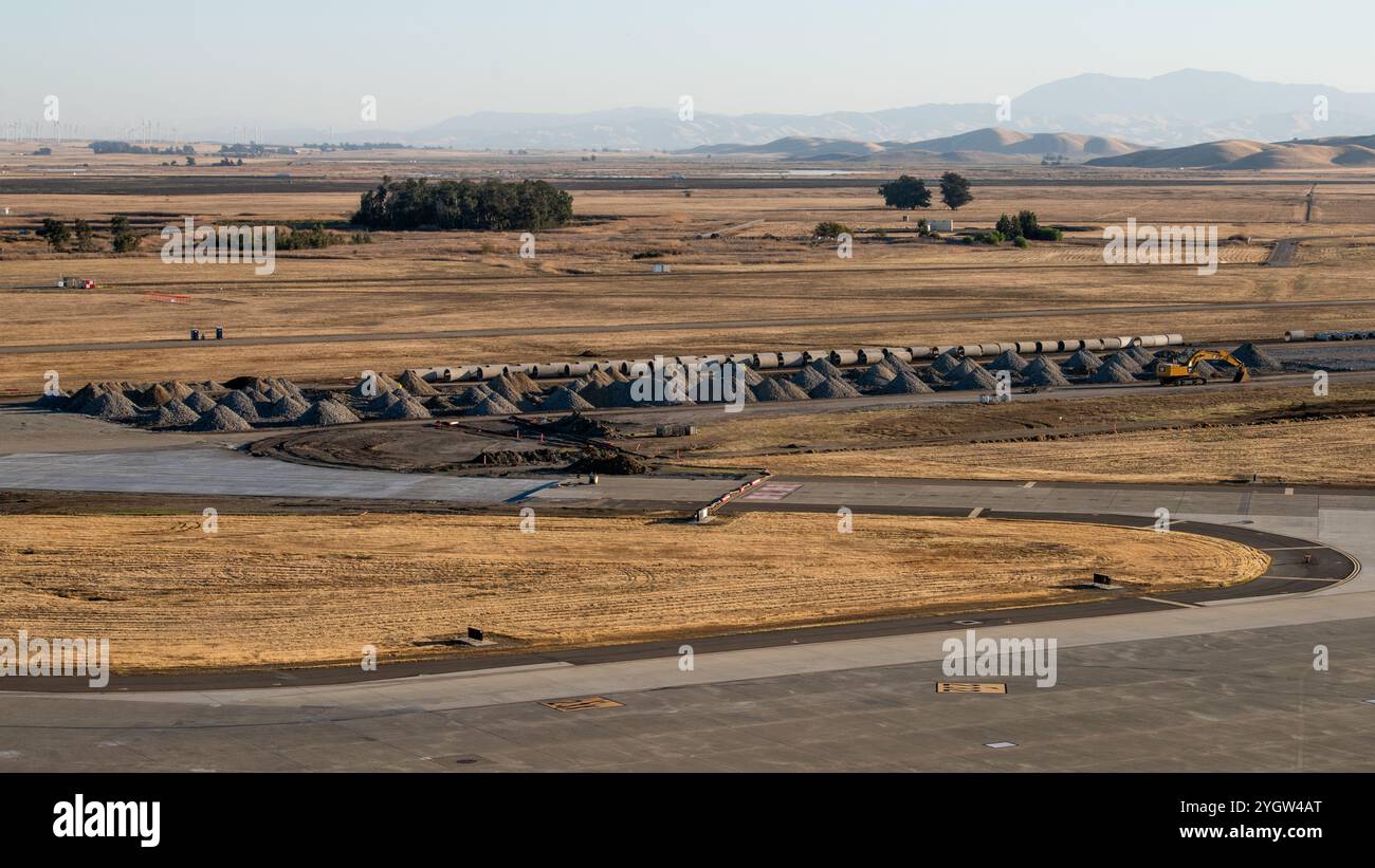 A runway construction site at Travis Air Force Base, California, Nov. 7 ...