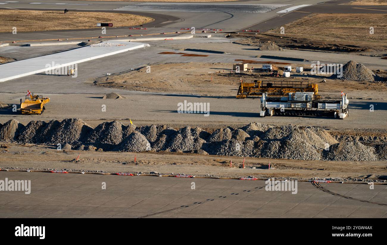 A runway construction site at Travis Air Force Base, California, Nov. 7 ...