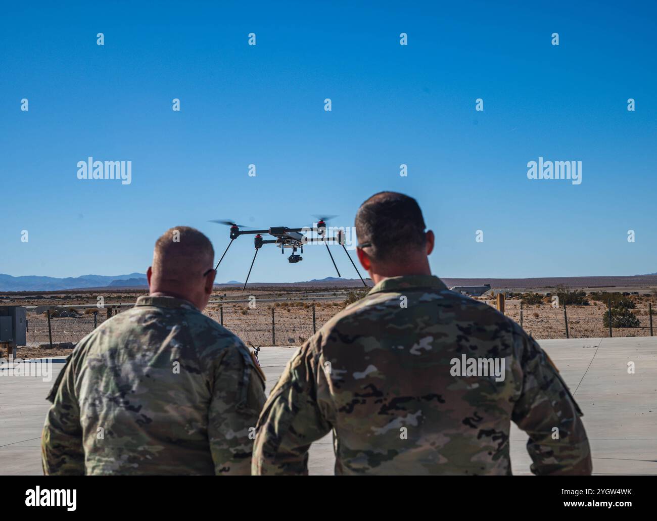 A team of Department of Defense drone operators and experts test the ...