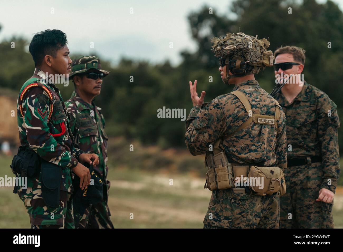 U.S. Marine Corps 1st Lt. Connor Majarucon, platoon commander with 2nd ...