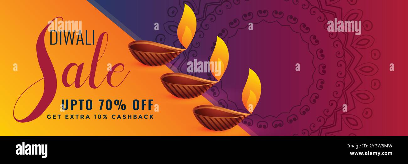 stylish hindu diwali festival sale and discount banner design Stock ...