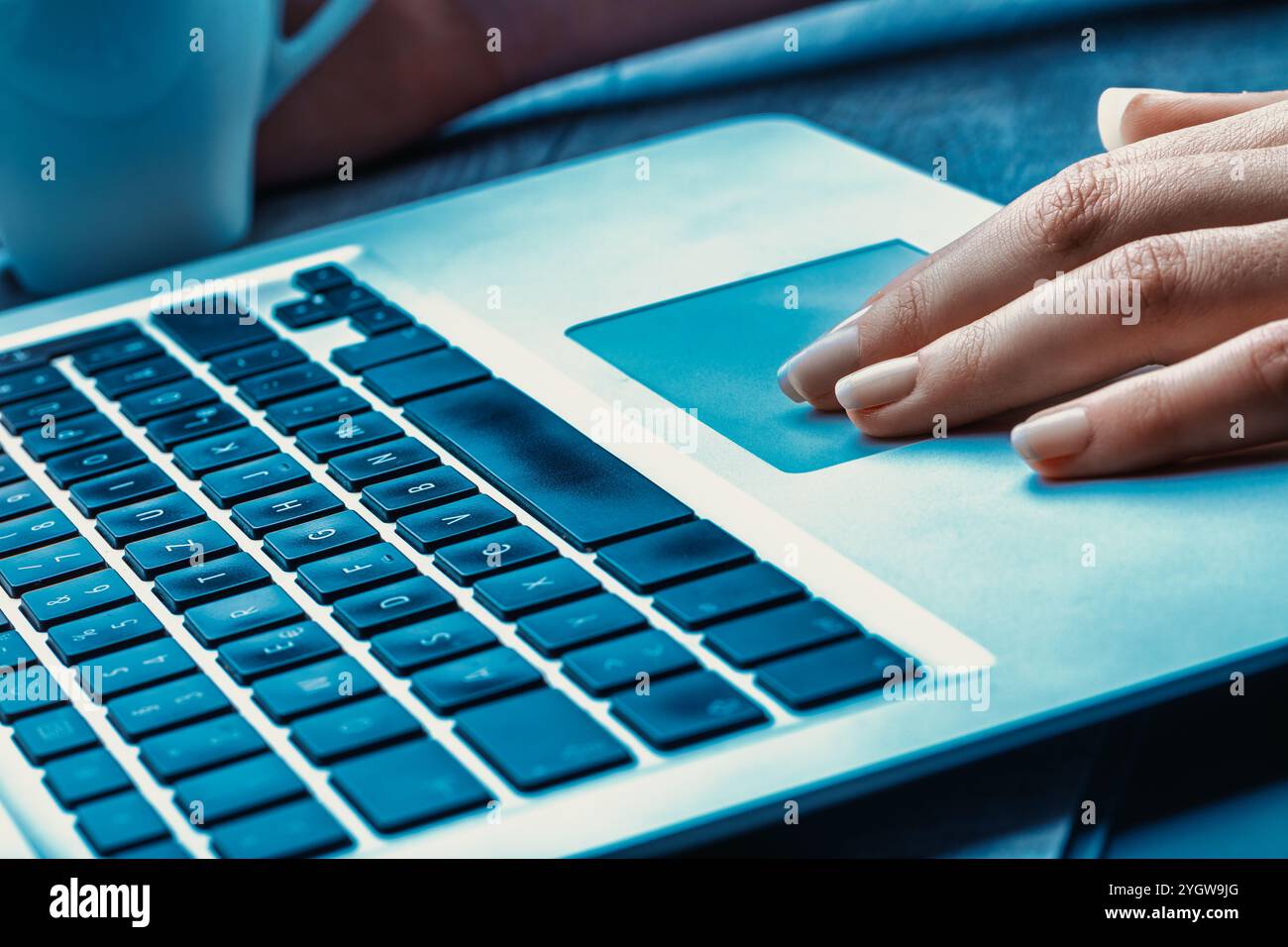 Pressing a laptop key hi-res stock photography and images - Alamy
