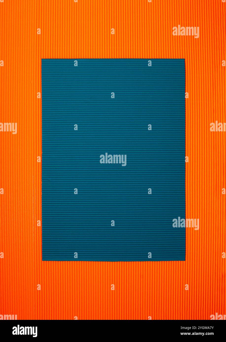 Orange and blue corrugated paper background suitable for cards Stock ...