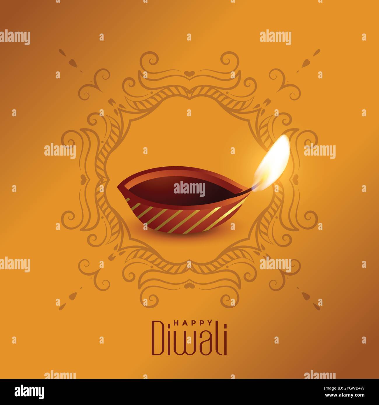 lovely happy diwali diya design template Stock Vector Image & Art - Alamy