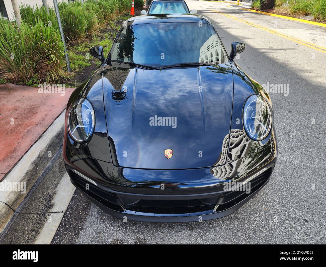 Miami Beach, Florida USA - June 8, 2024: 2021 Porsche 911 Carrera 4S ...