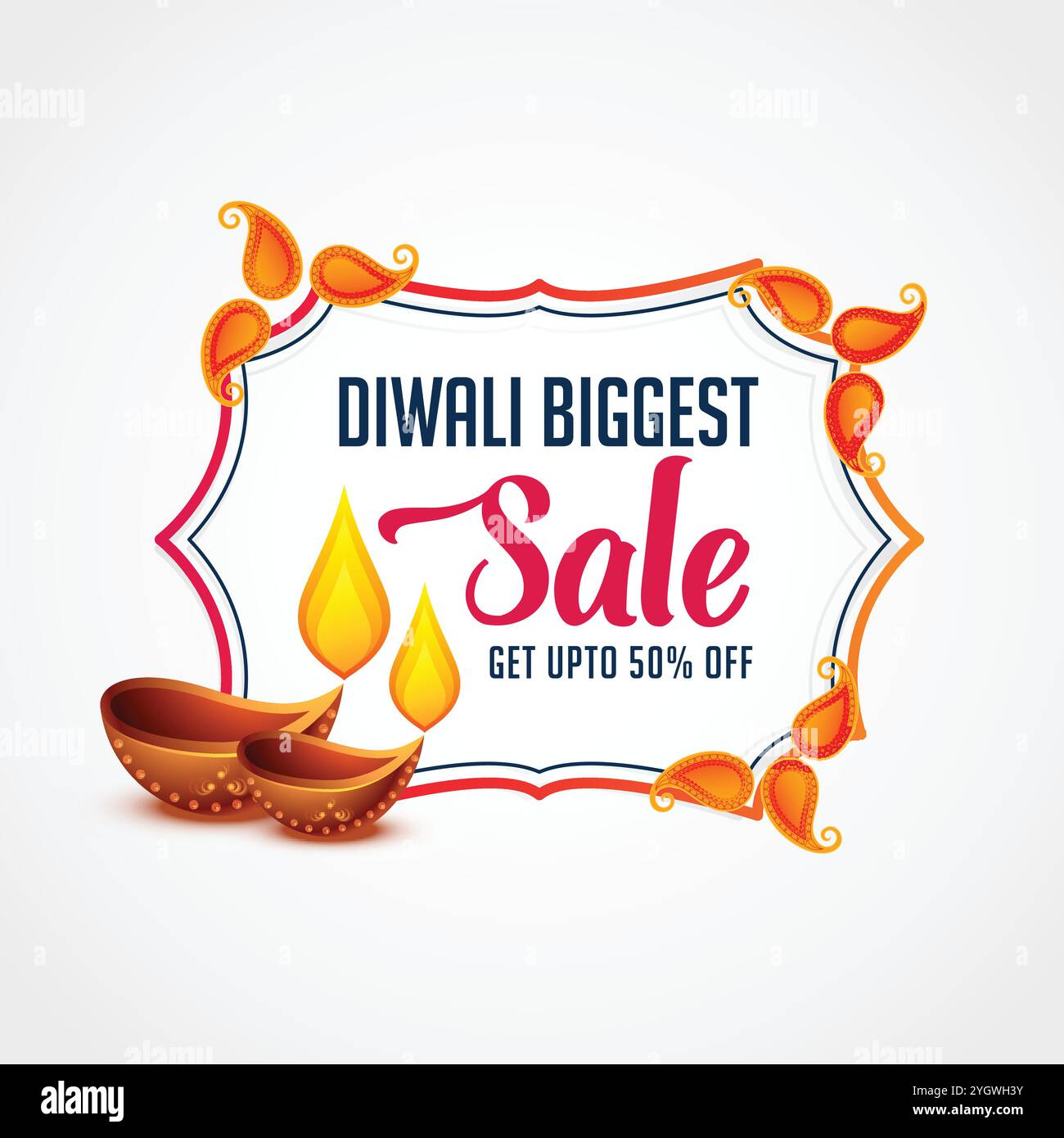 Happy diwali banner template Stock Vector Images - Alamy