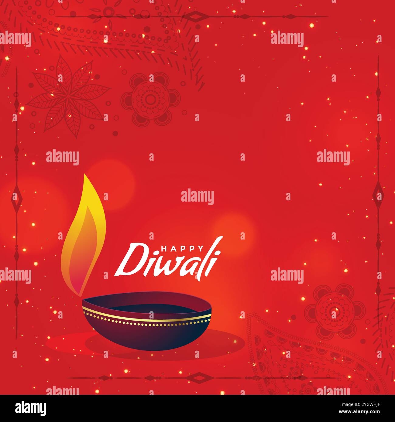Happy diwali text wish on Stock Vector Images - Alamy