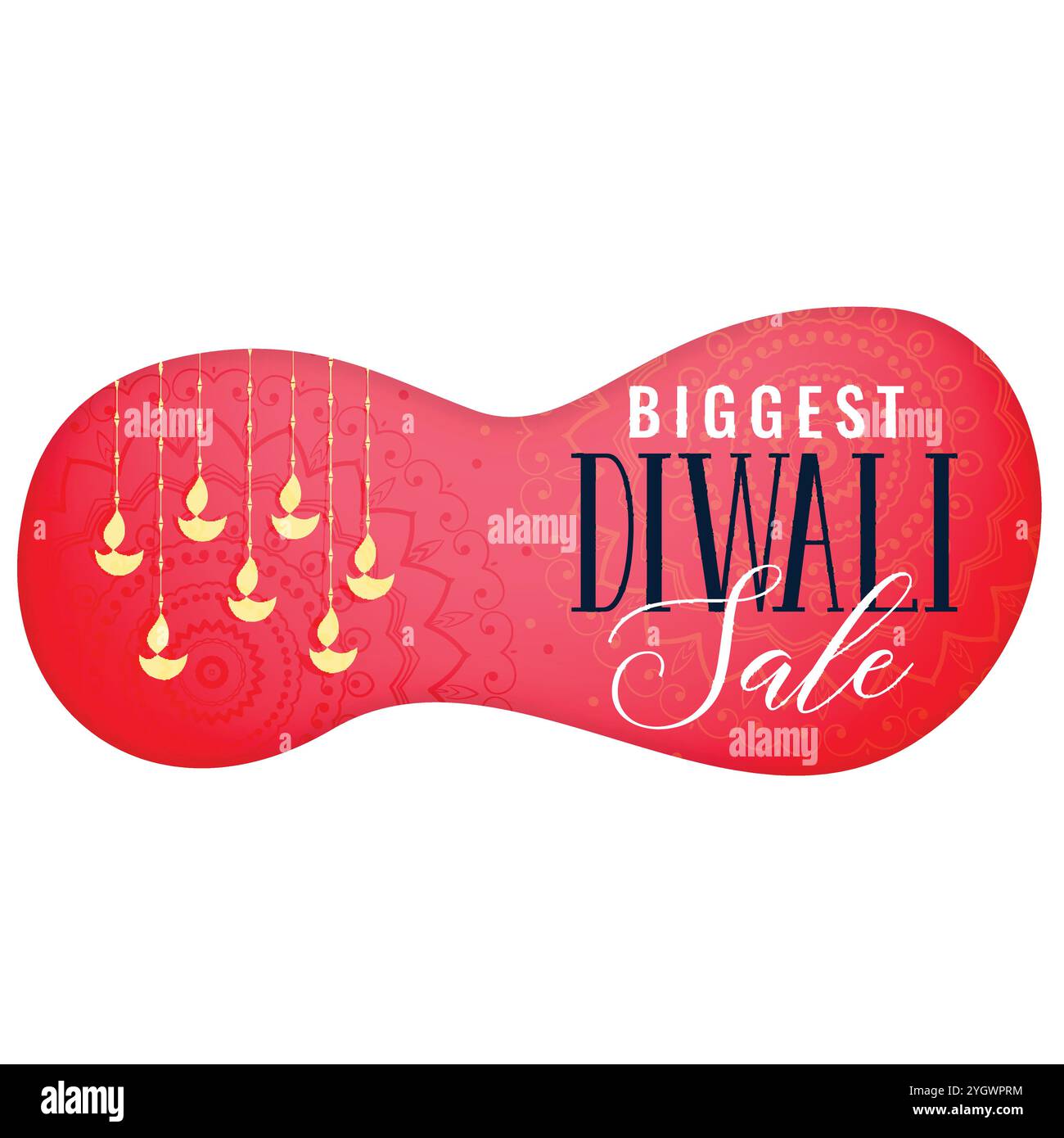 diwali sale banner with hanging diya art Stock Vector Image & Art - Alamy
