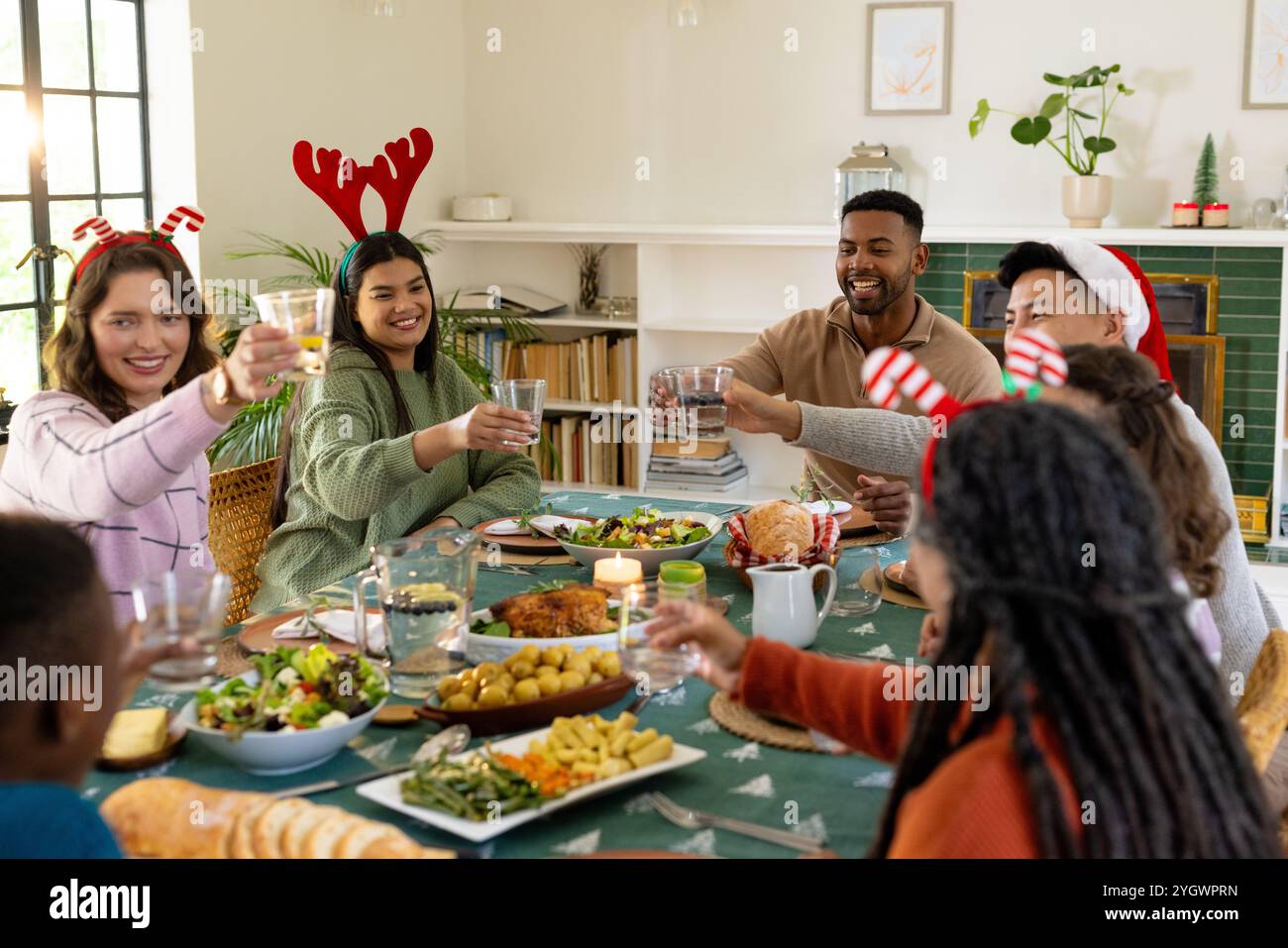 Multiracial family dinner hi-res stock photography and images - Alamy