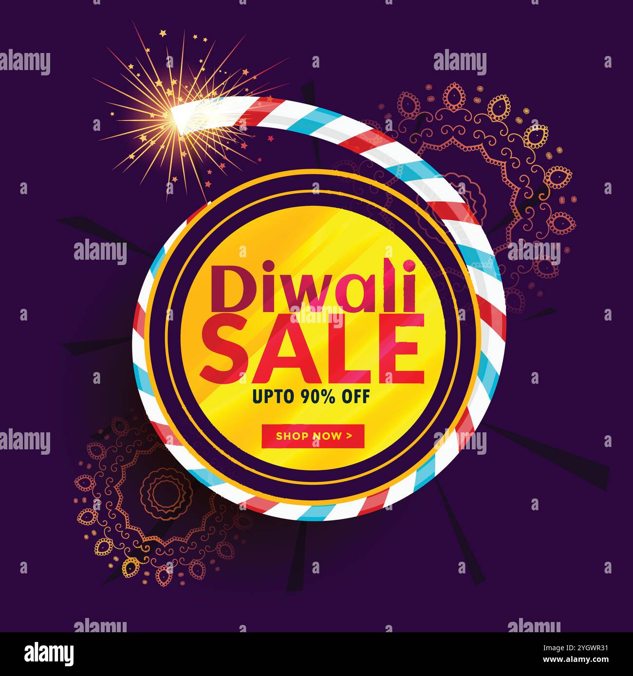 diwali sale poster design with cracker Stock Vector Image & Art - Alamy