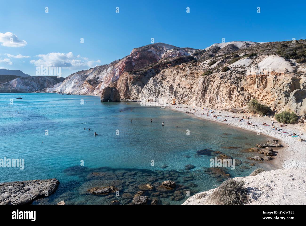 Firiplaka beach in Milos, - Cyclades Islands. Greece Stock Photo - Alamy