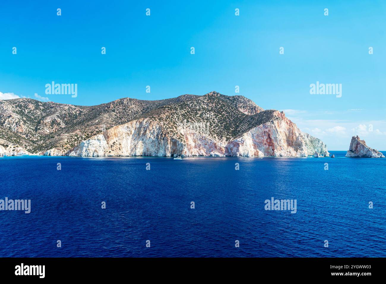 island of Poliegos in the Cyclades archipelago Stock Photo - Alamy