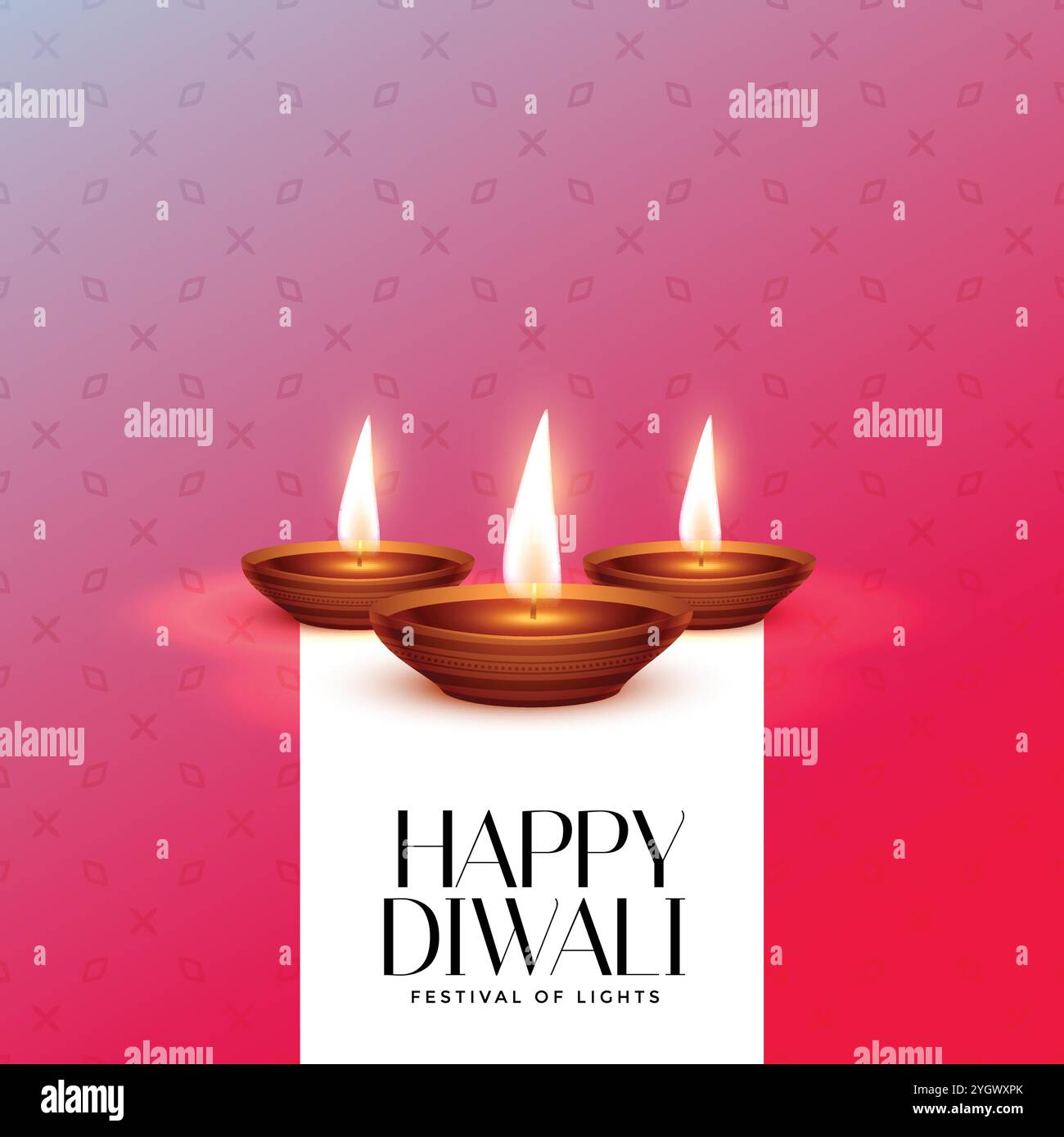 elegant diwali festival card design template with burning diya Stock ...