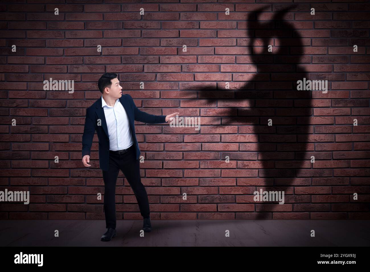 Man depression wall silhouette hi-res stock photography and images - Alamy
