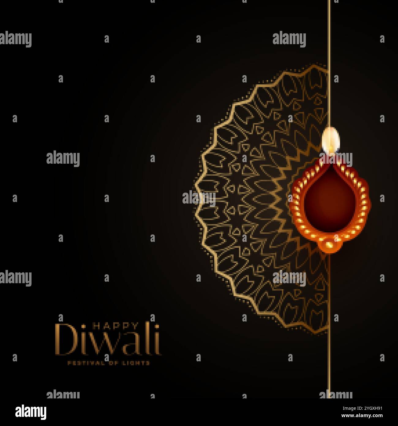 creative diya top view festival card design Stock Vector Image & Art ...