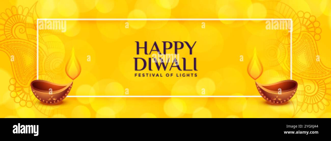 Diwali diya yellow Stock Vector Images - Alamy