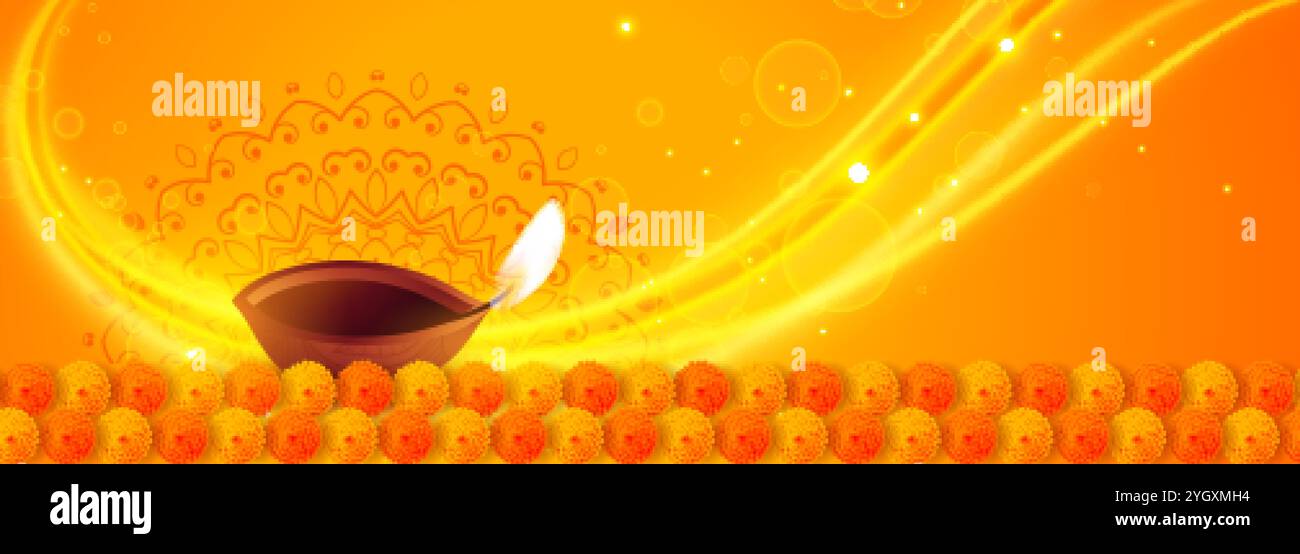 Diwali diya yellow Stock Vector Images - Alamy