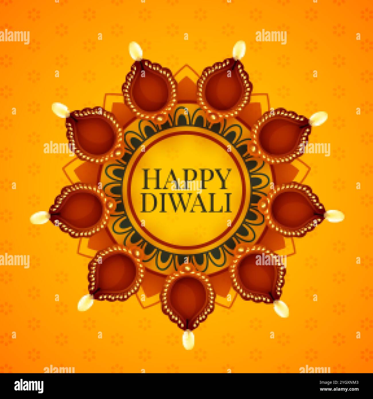 decorative diya lamps decoration for diwali festival Stock Vector Image ...
