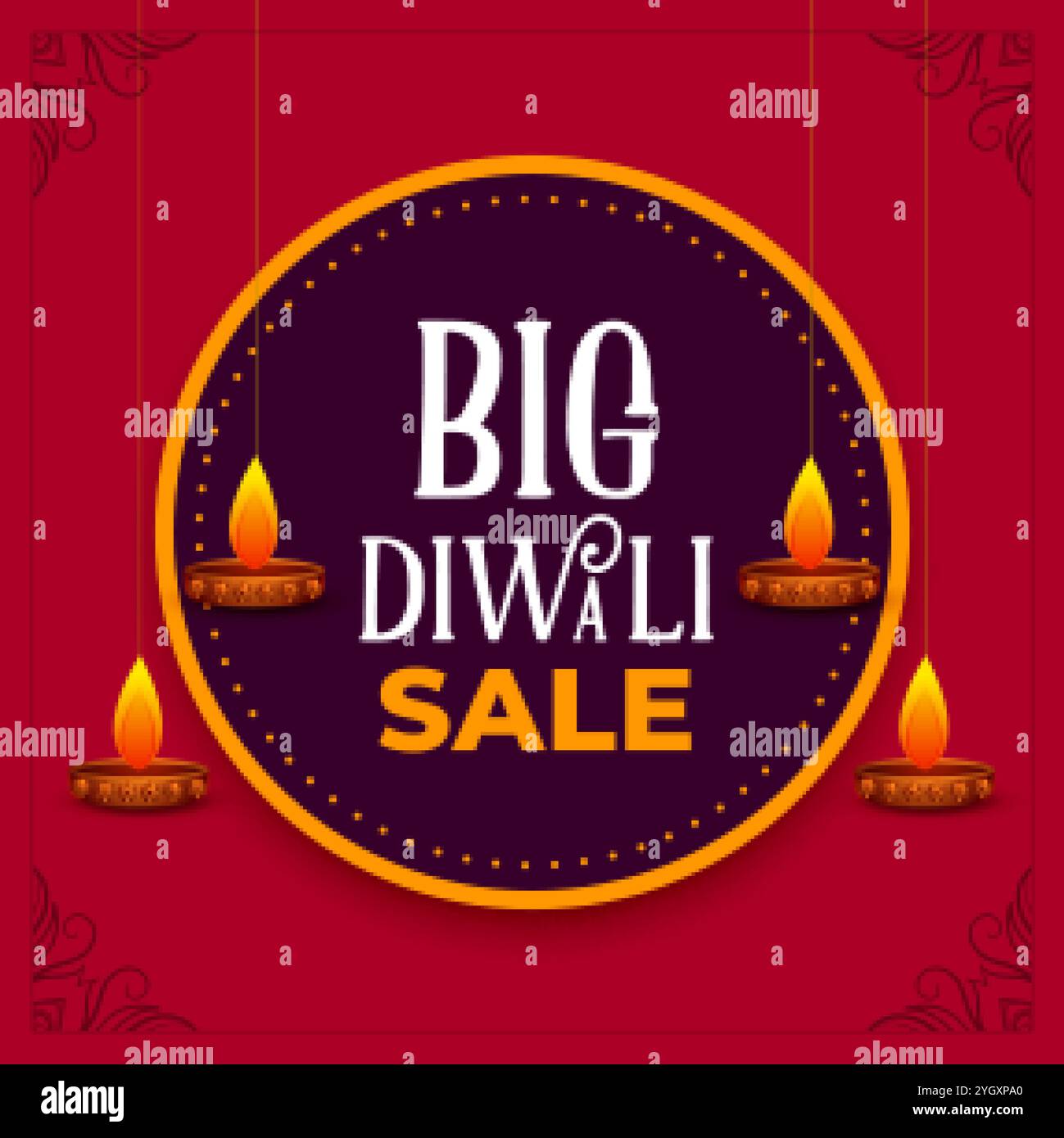 big diwali festival sale decorative banner design Stock Vector Image ...