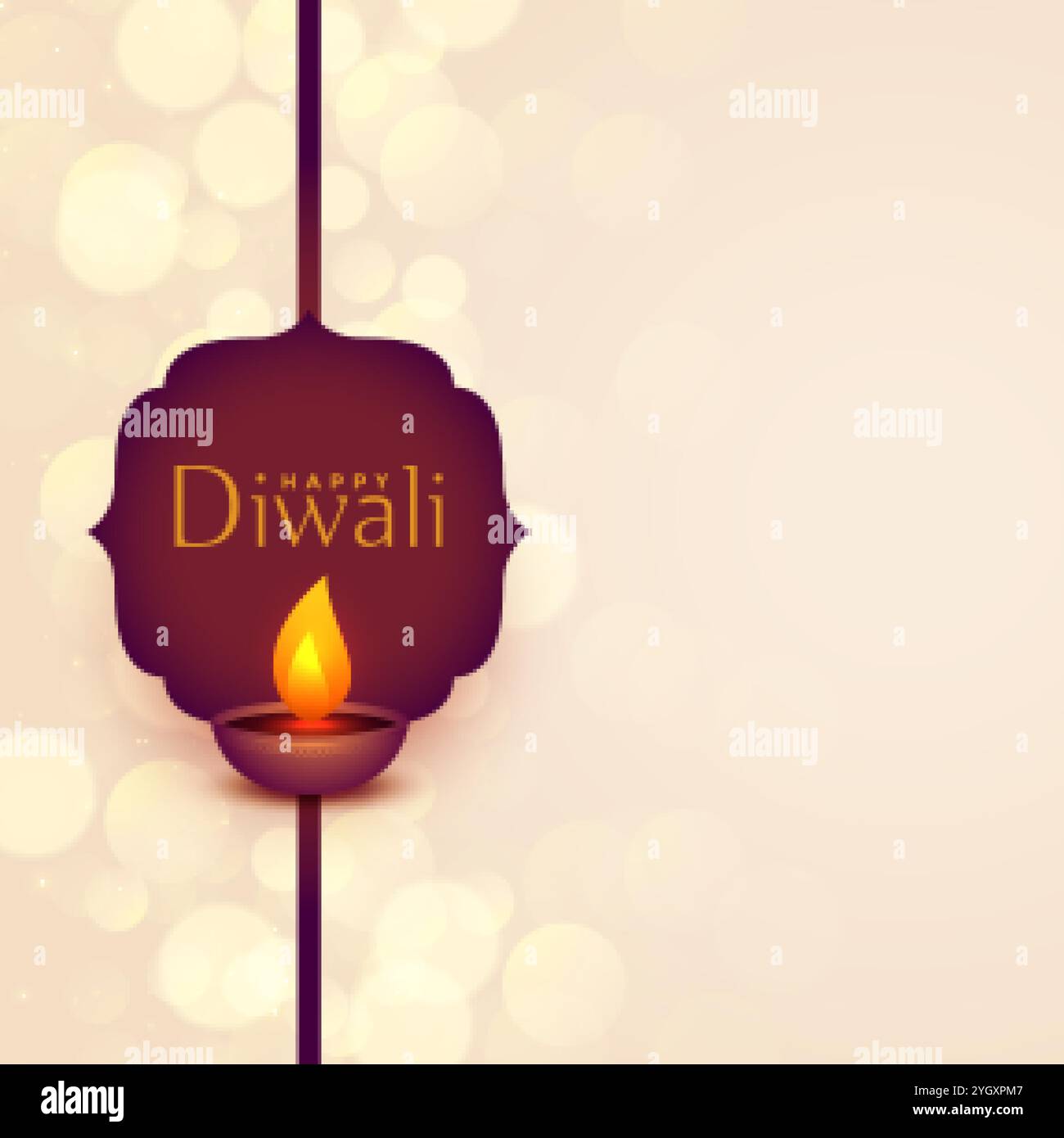 happy diwali festival wishes background with text space Stock Vector ...