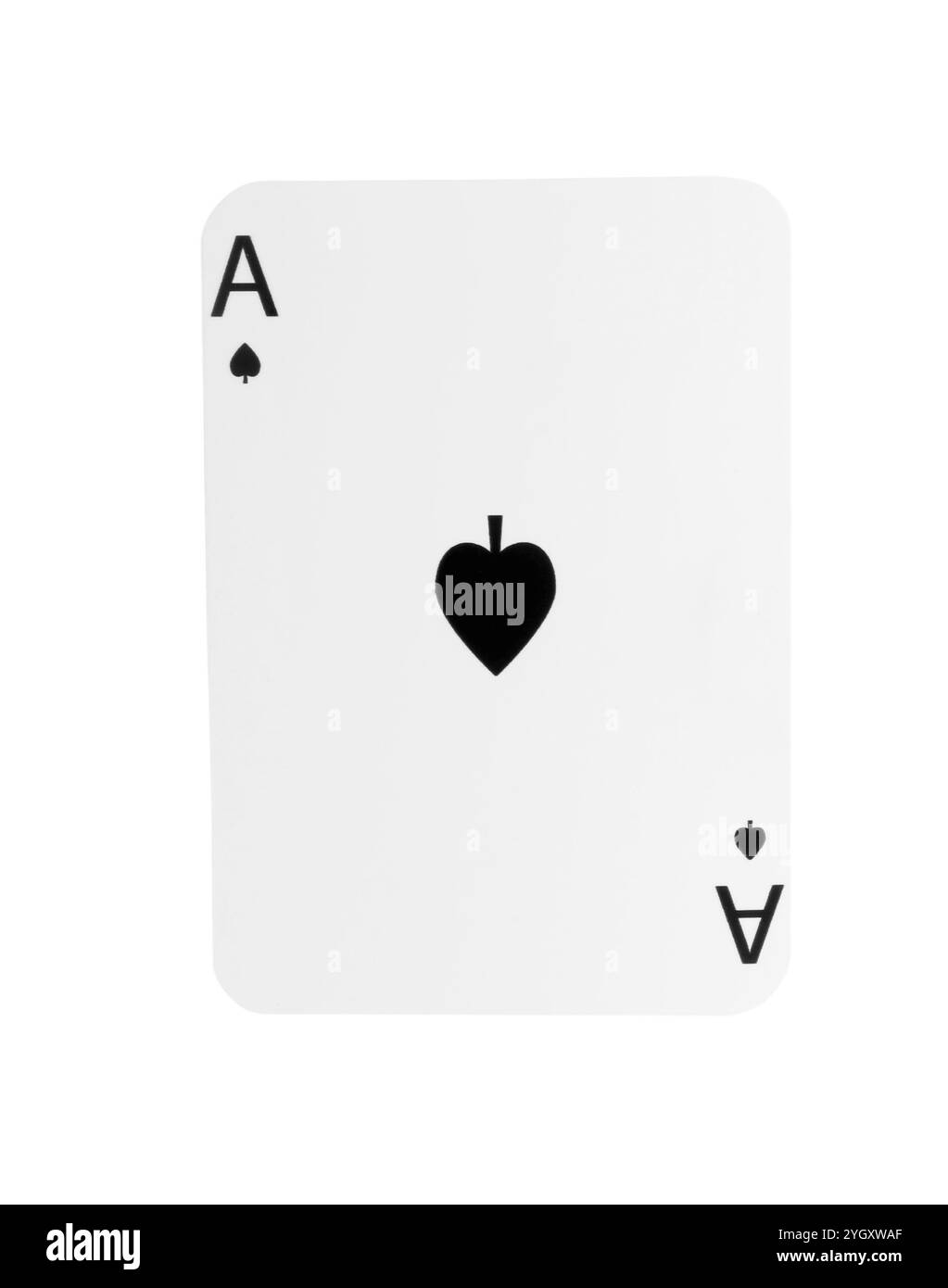 Poker game. One playing card isolated on white Stock Photo - Alamy